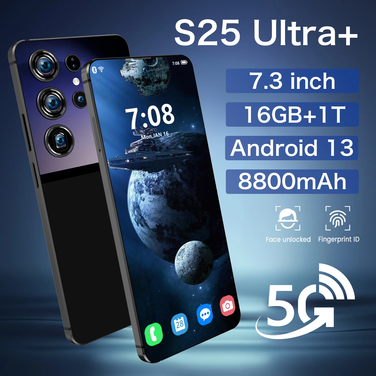 S25-Ultra-Android-13-Smartphone-Celular-5G-7-3-HD-Screen-16G-1T-48MP ...