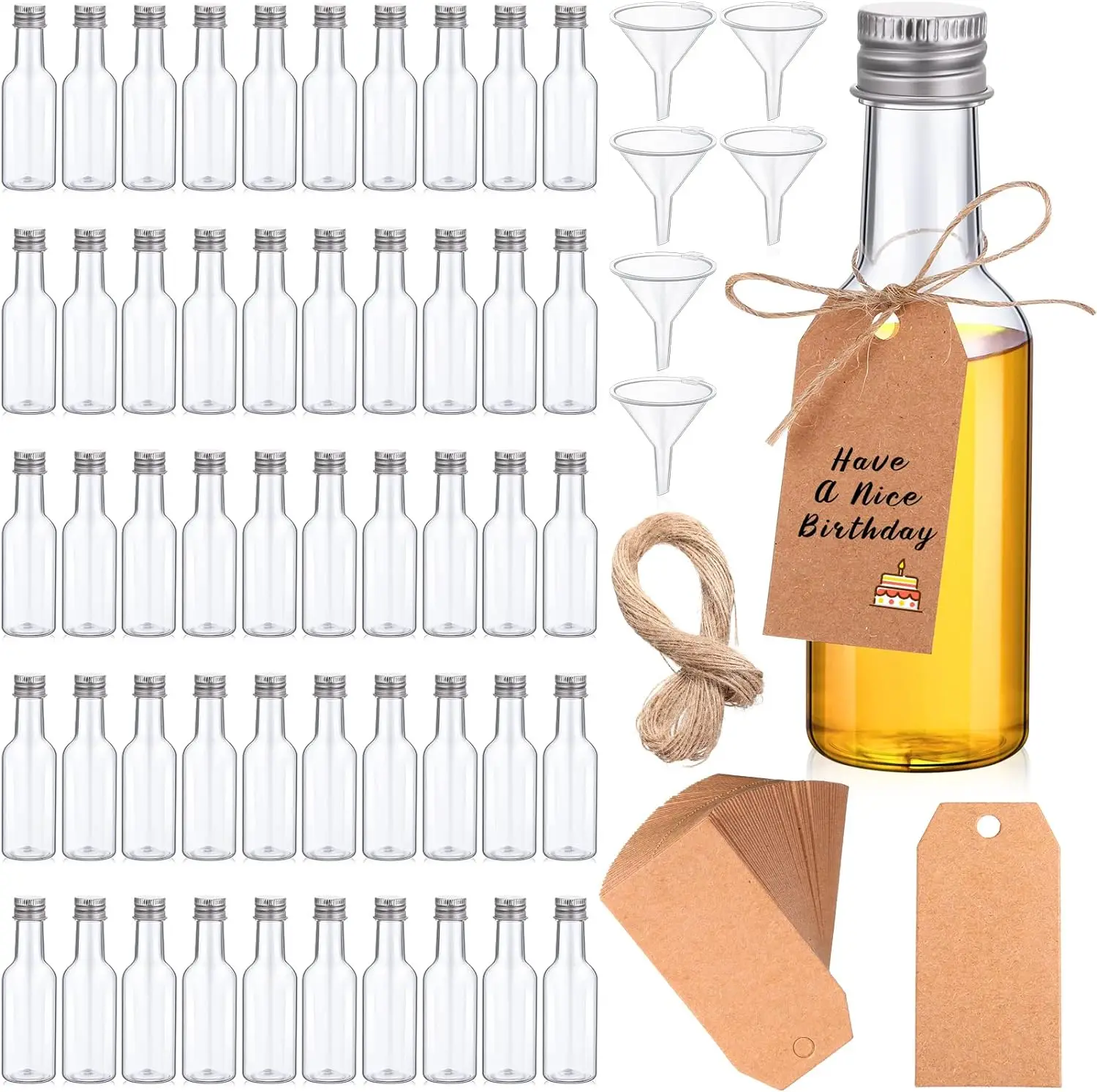 Mini-botellas-de-Alcohol-vac-as-con-tapa-negra-botellas-de-Alcohol-en ...