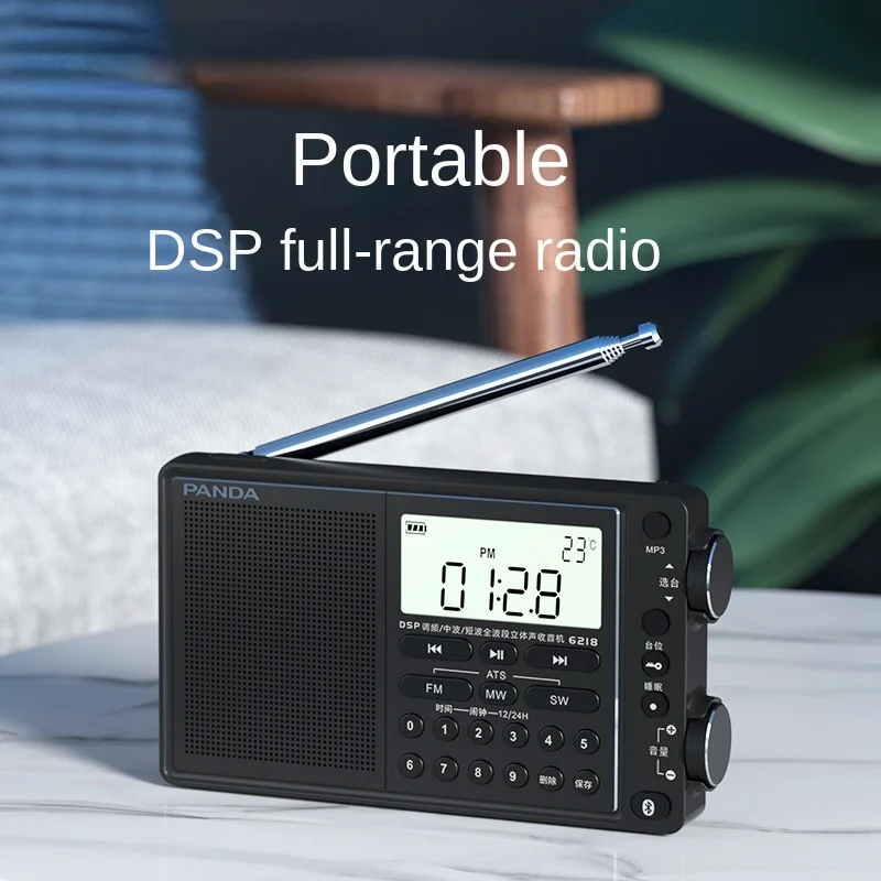 Panda 6218 fm/am/sw rádio de gama completa novo cartão bluetooth ...