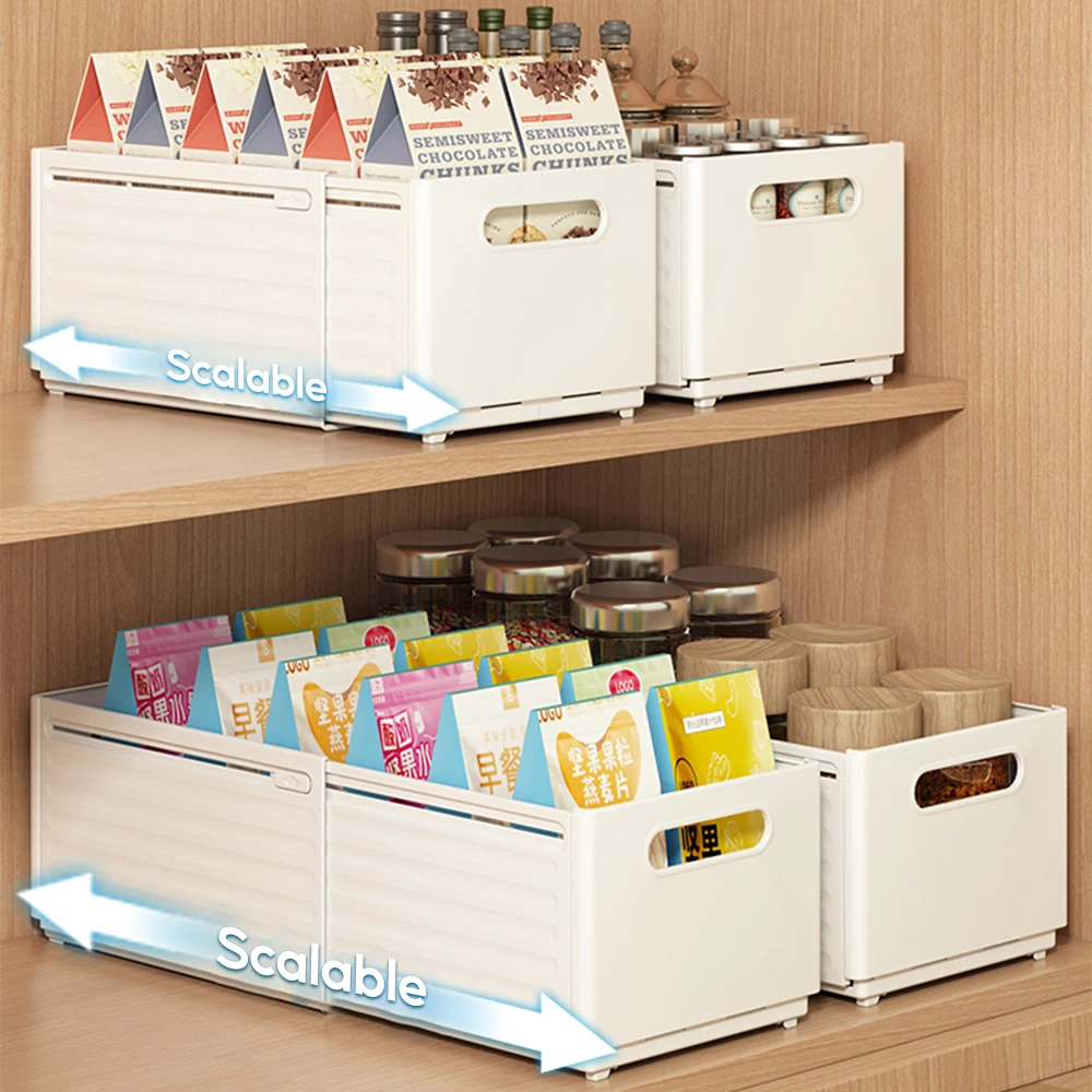 Kitchen-Storage-Box-Retractable-Multifunctional-Storage-Basket-Cabinet ...