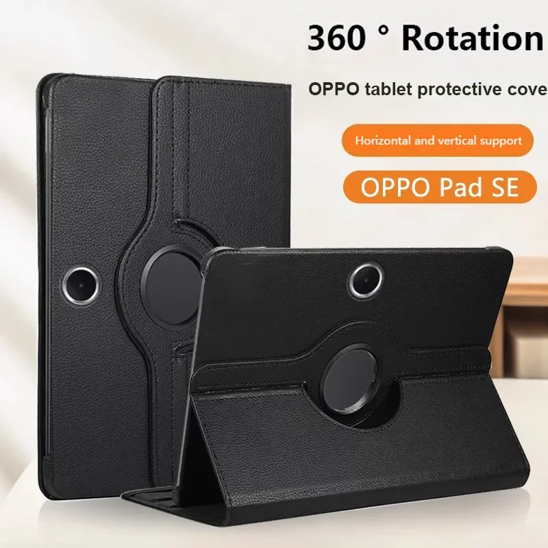 360 ° Rotating Lychee Pattern PU Leather Case For New OPPO Pad SE 11 ...
