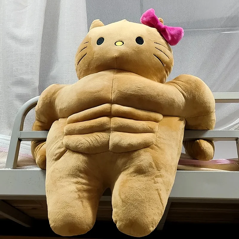 Sanrio-Kawaii-Hello-Kitty-Muscle-Plush-Funny-Chest-Muscle-Abdominal ...