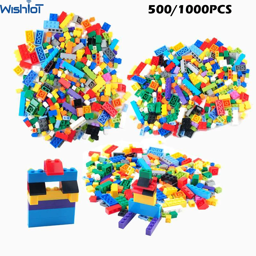 500-1000PCS-Building-Blocks-Bulk-Set-City-Classic-Bricks-Colorful-DIY ...