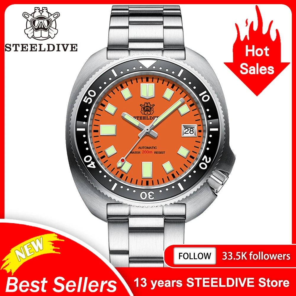 STEELDIVE-New-Arrival-44mm-SD1974-Orange-Dial-Ceramic-Bezel-Super ...