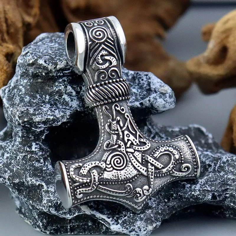 Viking-Thor-Hammer-Necklace-for-Men-Vintage-Stainless-Steel ...