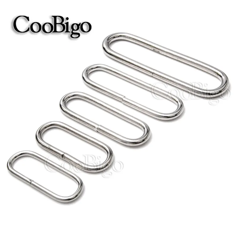10pcs Metal Belt Loop Oval Rings Non-welded O-ring D Ring For Backpack ...
