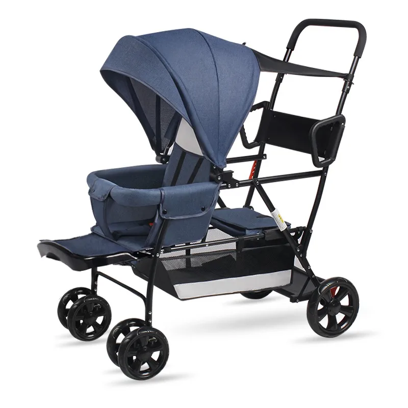 The-twin-strollers-sit-back-and-forth-in-the-wheelbarrow-the-size-of ...