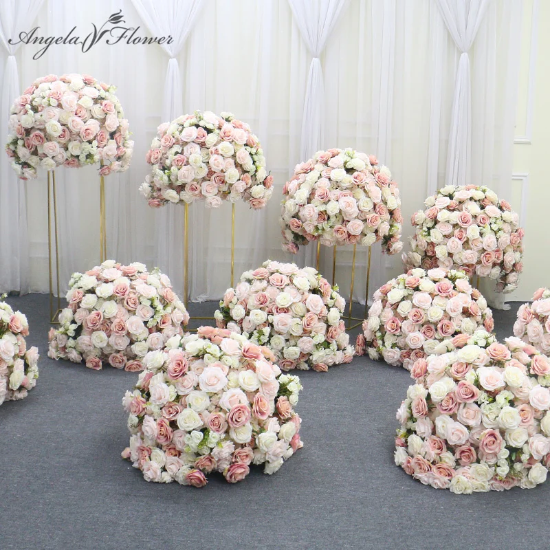 Luxury Custom White Artificial Rose 70cm 3/4 Flower Ball Wedding Table ...