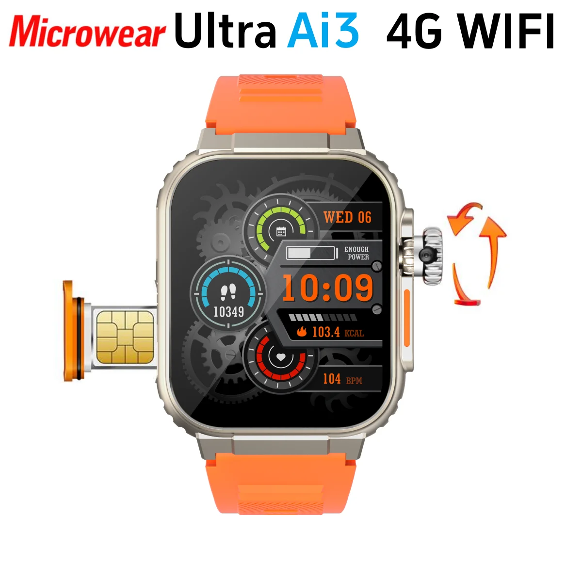 Microwear-reloj-inteligente-S9-Ultra-Ai3-4G-Android-8-1-Pantalla-Amoled ...