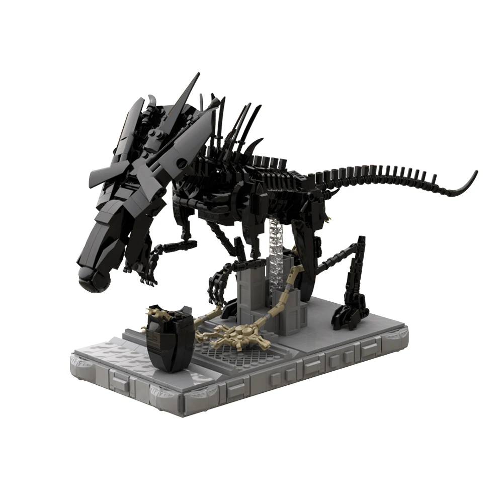 Moc Classic Movie Aliened Queen Huge Model Blocks Set For Horror Alien ...