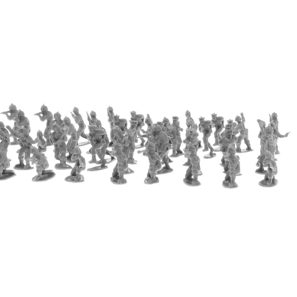 100pcs 2cm Realistic Plastic Battlefield Toy Soldier Figures - Action ...