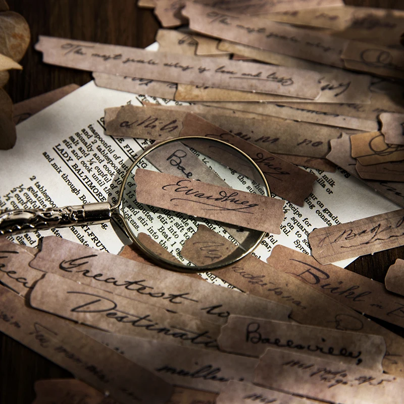 30pcs/pack Retro Text Aesthetics Paper Stickers for Art Collage ...