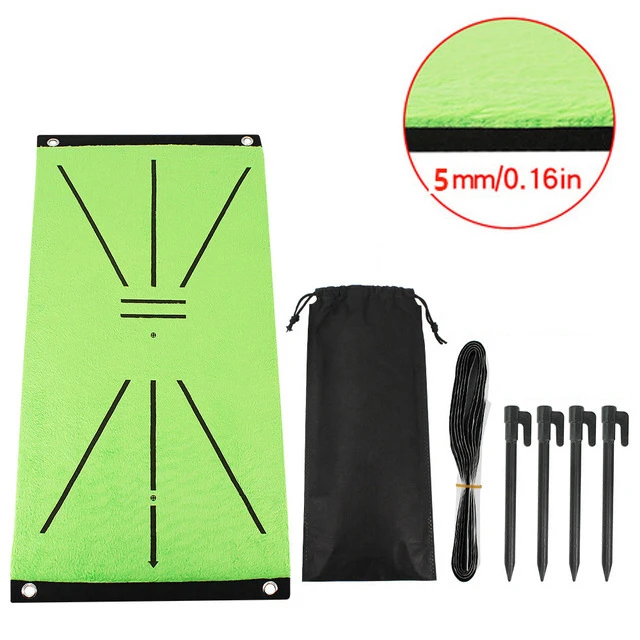Golf Swing Mat Hitting Batting Direction Mark Trace Indoor Home 11.8“ x ...