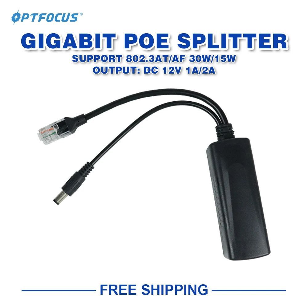 POE Splitter Gigabit For Switch Ports CCTV IP Cameras 48V to 12V 2.5A ...