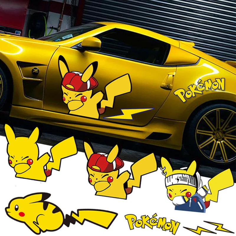 Pokemon Pikachu Auto Sticker Mode Cartoon Anime Karakters Merken Auto ...