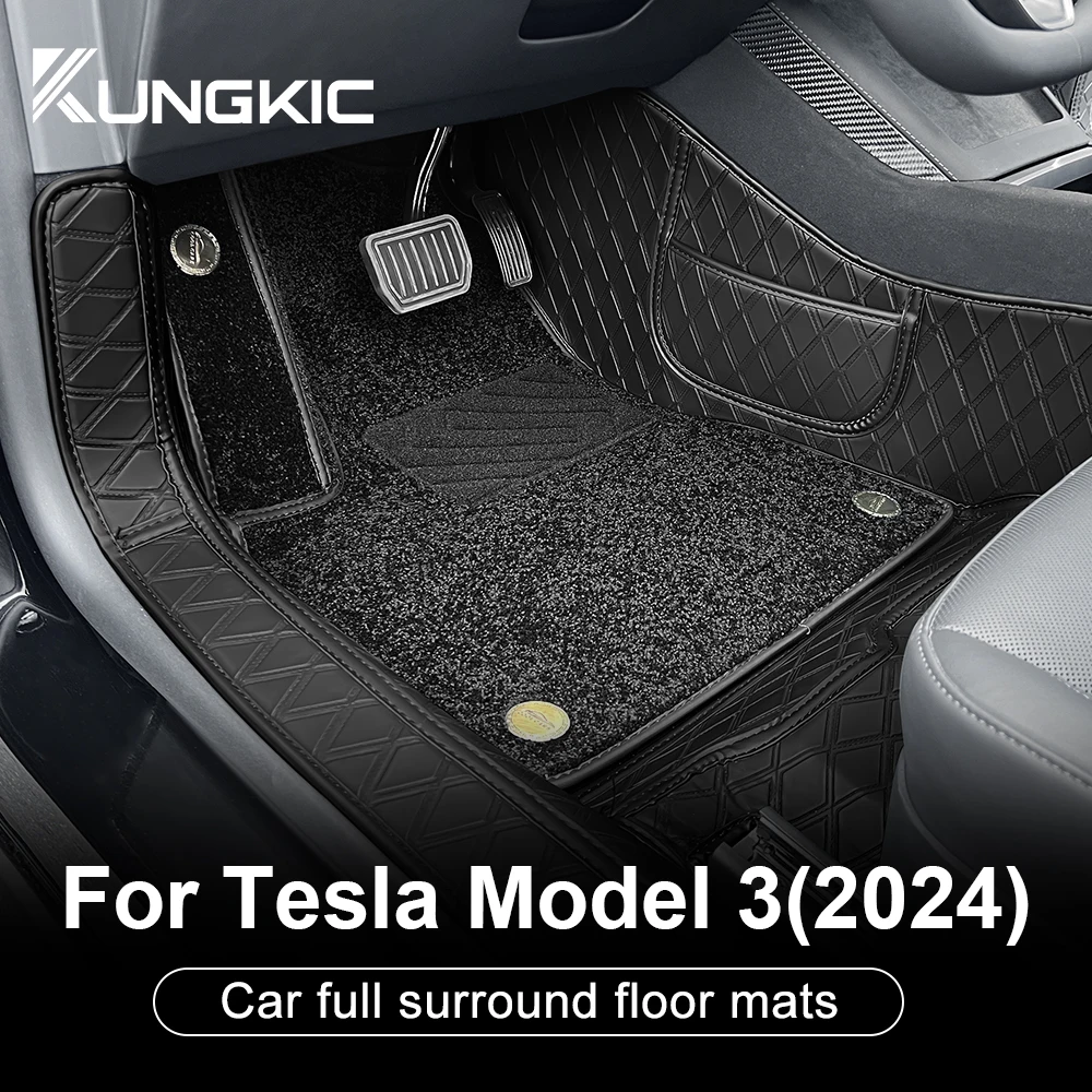 Nylon-Leather-For-Tesla-Model-3-Highland-2024-Up-Foot-Carpet-Velvet ...