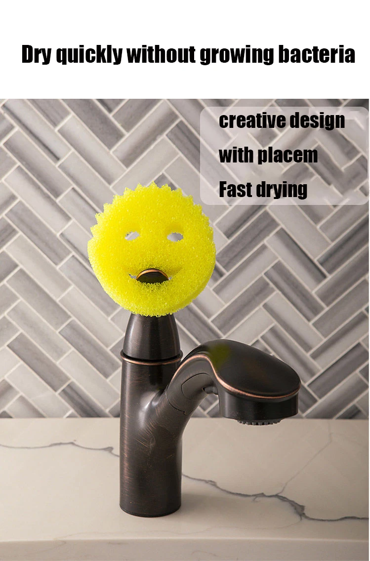 Éponge vaisselle,Smiley lave-vaisselle éponge magique ménage cuisine ...