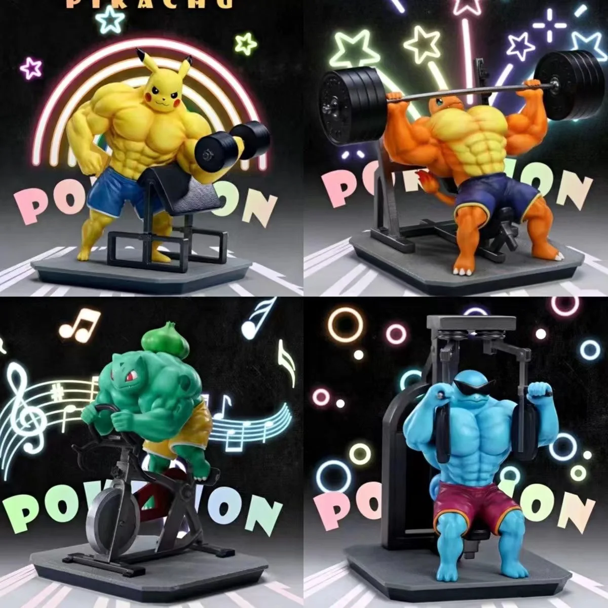 Figura-de-acci-n-de-Pok-mon-GK-hombre-musculoso-Pikachu-Charmander ...