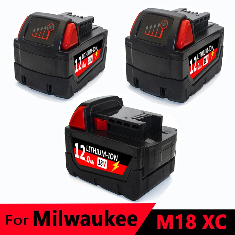 For-Milwaukee-M18-Battery-18V-12-0Ah-9Ah-Replacement-Lithium-Battery ...