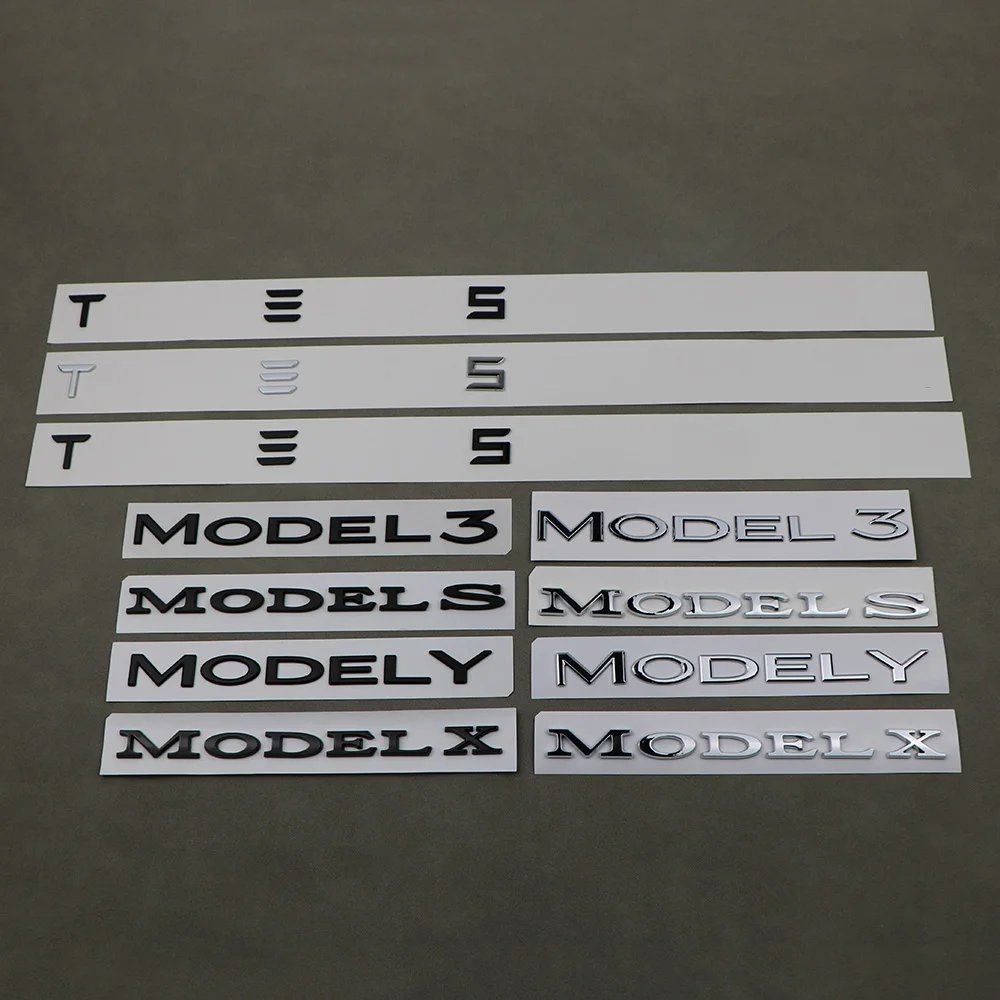 For-Tesla-Model-3-Model-Y-S-X-Car-Rear-Trunk-Letters-Sticker-Color-Logo ...