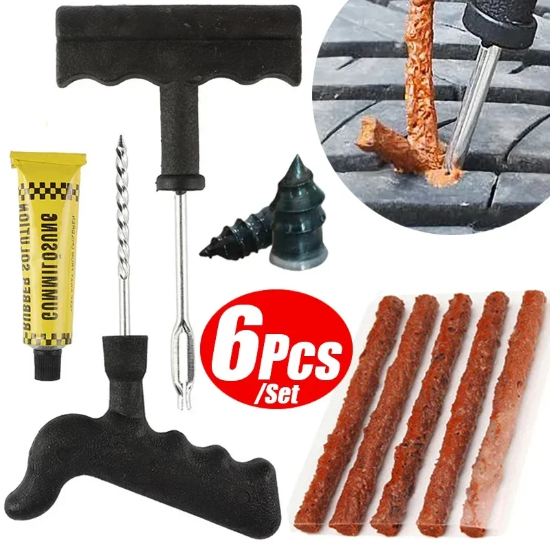 Car-Tire-Repair-Tool-Set-Motorcycle-Bike-Tyre-Tubeless-Puncture ...