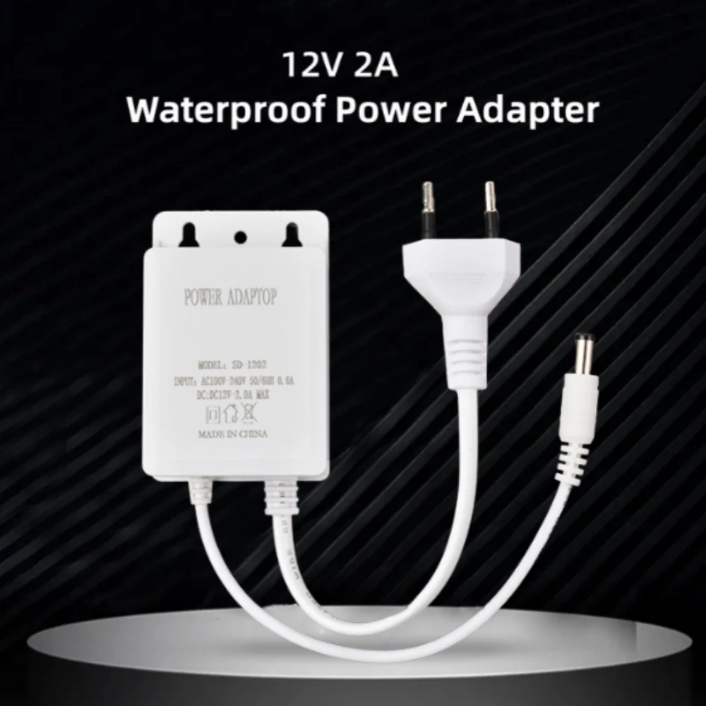 DC12V-2A-Plug-Adapter-Security-Outdoor-Power-LED-Waterproof-Dual-Wire ...