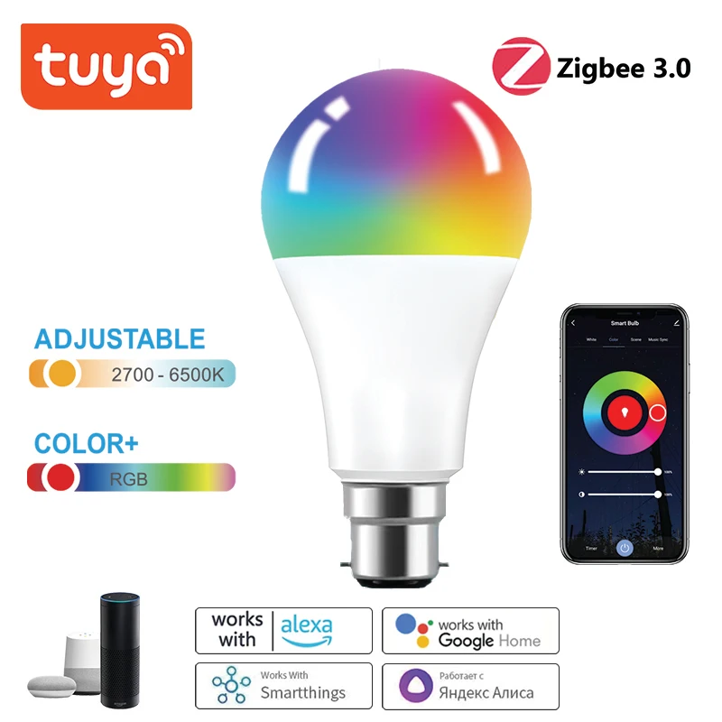 Zigbee-3-0-Led-Light-bulb-RGB-WW-CW-Tuya-Wifi-Smart-Home-Led-Lamp ...