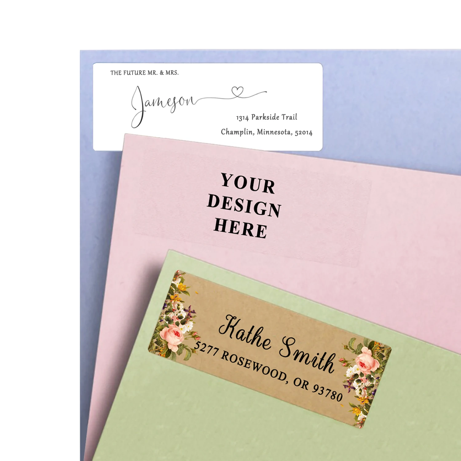 Custom-Address-Stickers-on-Sheets-50PCS-Personalized-Return-Address ...