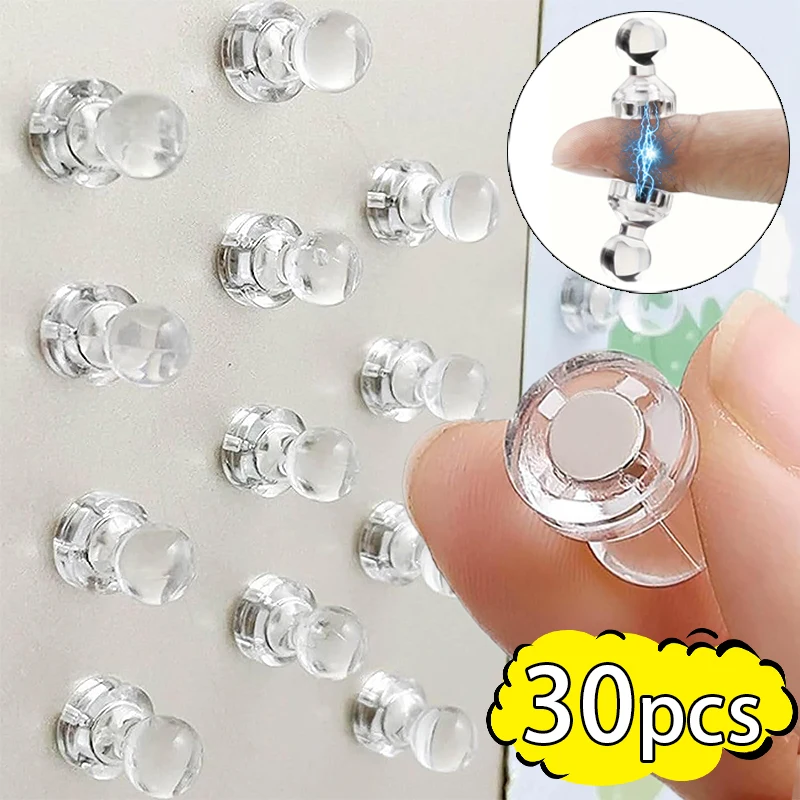 30-10pcs-Transparent-Magnetic-Thumbtack-Pushpins-Sucker-Strong-Magnet ...