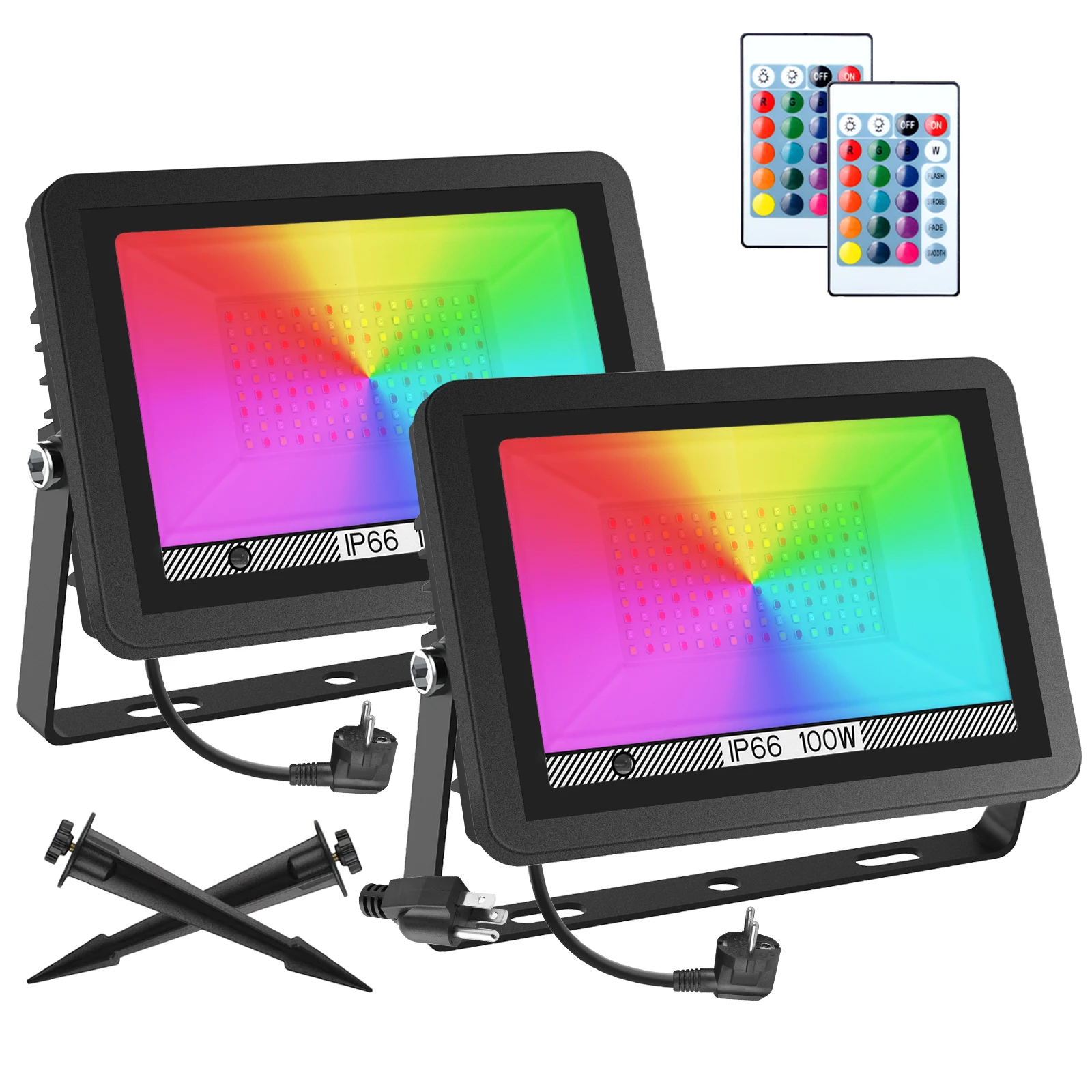 1PC-100W-RGB-Flood-Light-IP66-Waterproof-LED-Spotlight-Projector-Lamp ...