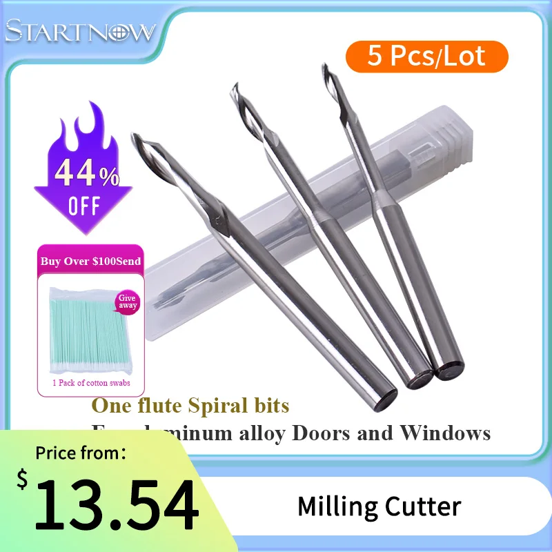 Startnow 5PCS CNC Milling Cutter Aluminum Alloy Tungsten Carbide Steel ...