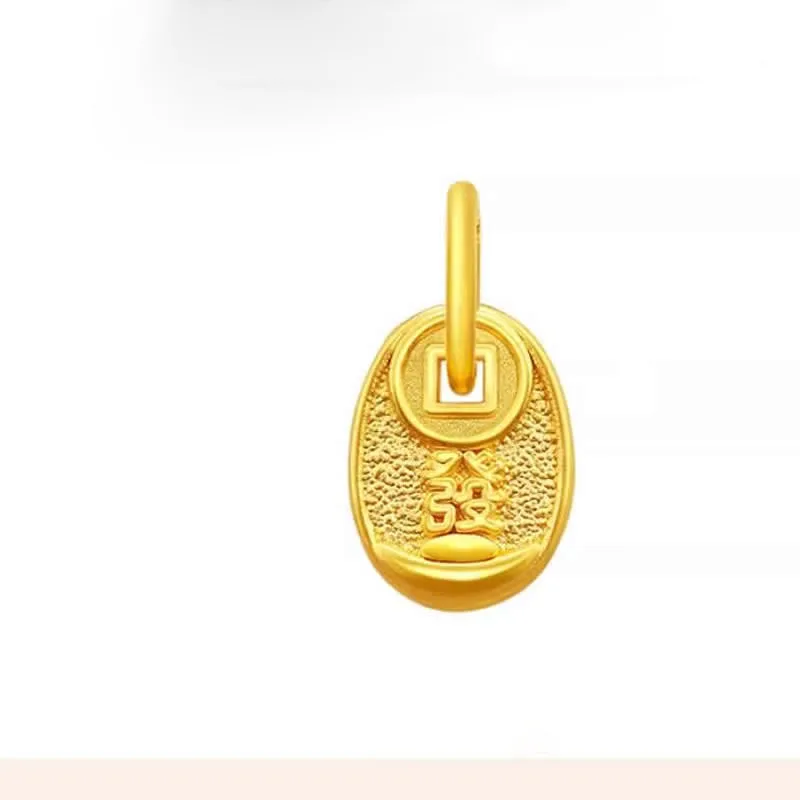 Pure-24K-Yellow-Gold-Pendant-Women-999-Gold-Geometry-Necklace-Pendant ...