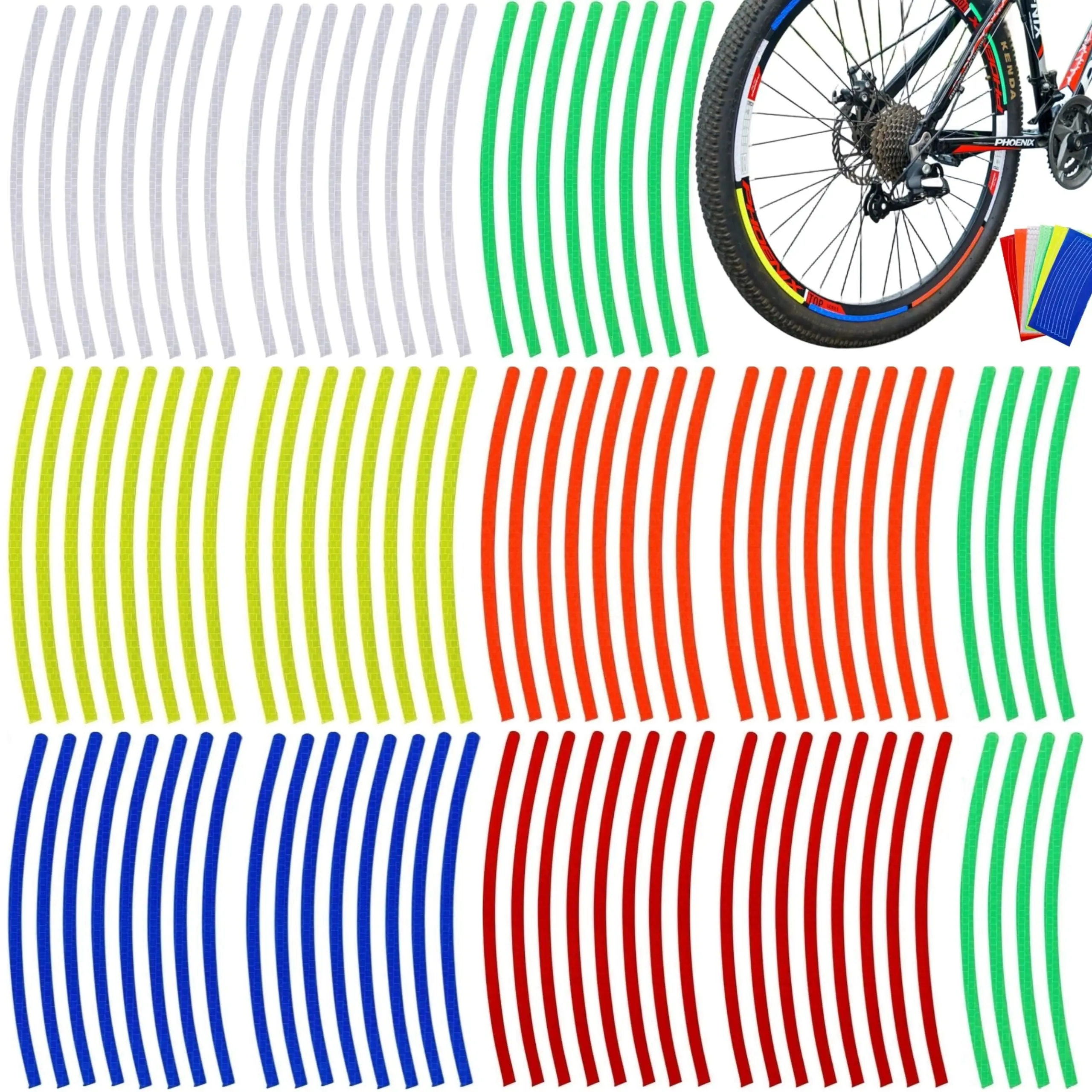 96-Pcs-Bicycle-Rim-Reflective-Stickers-6-Colors-Safety-Decoration ...