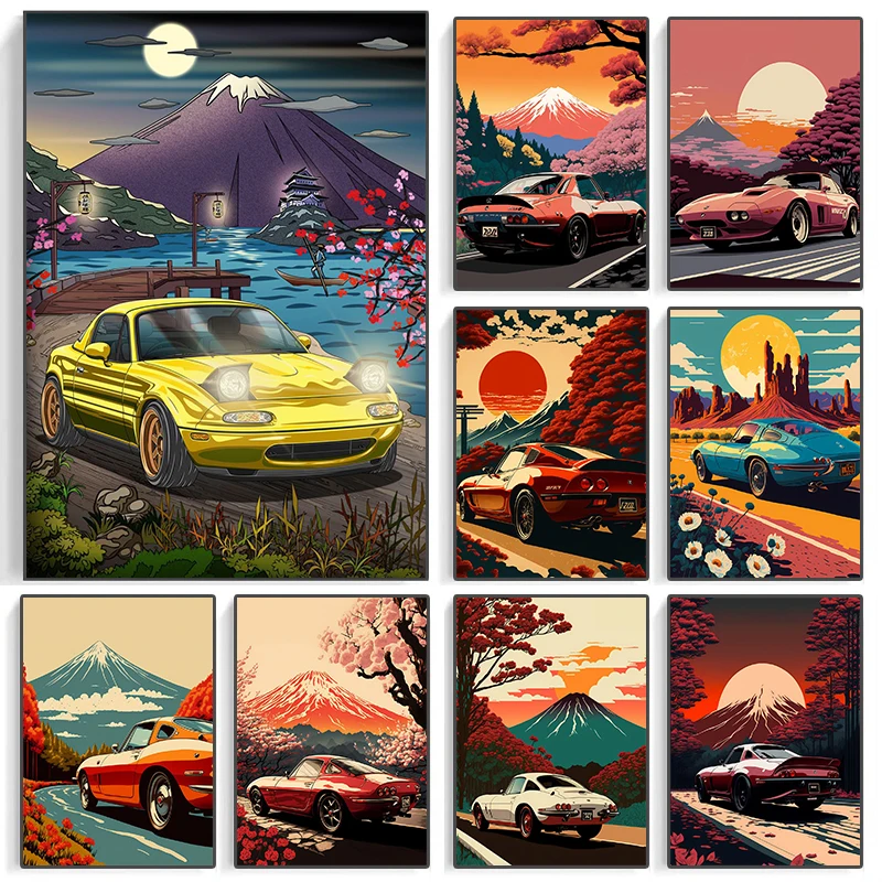 Nissan-Nippon-JDM-Mazda-MX5-RX7-Japan-Car-Vintage-Posters-and-Prints ...