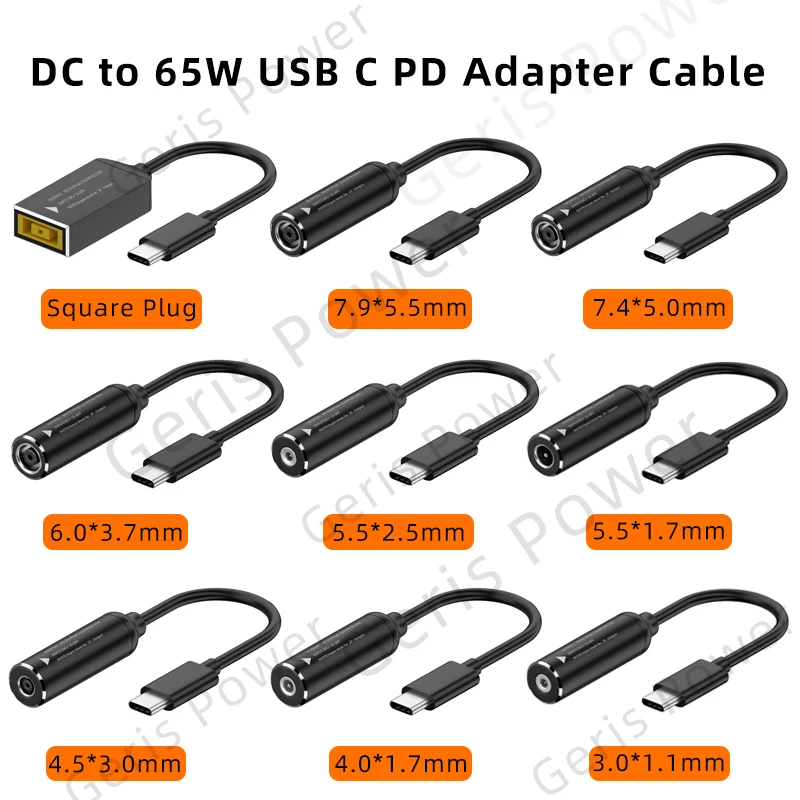 DC-to-USB-C-PD-65W-Fast-Charging-Cable-Adapter-Converter-Type-C-PD ...