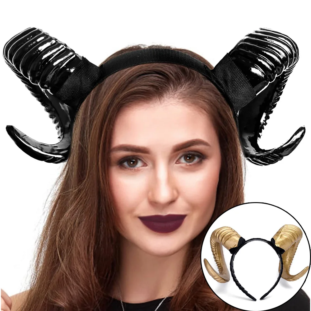 Women-Gothic-Devil-Demon-Horn-Headwear-Headpiece-Cosplay-Girls-Animal ...
