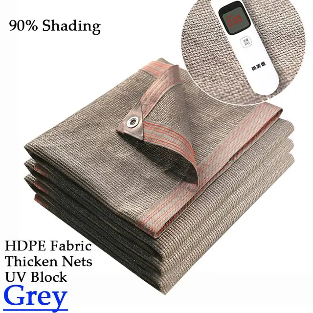 Grey HDPE Sun Shade Net 90% Shading Garden Pergola Sunshade Nets ...
