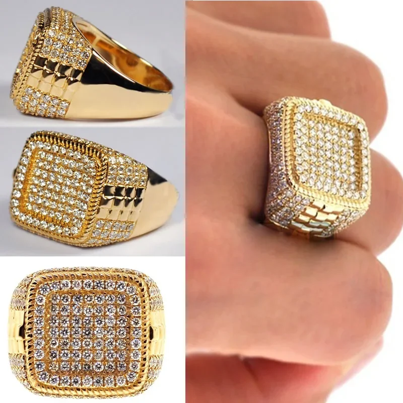 Punkboy-Hot-Sale-Men-s-Gold-Color-Ring-for-Party-Full-Bling-Iced-Out ...
