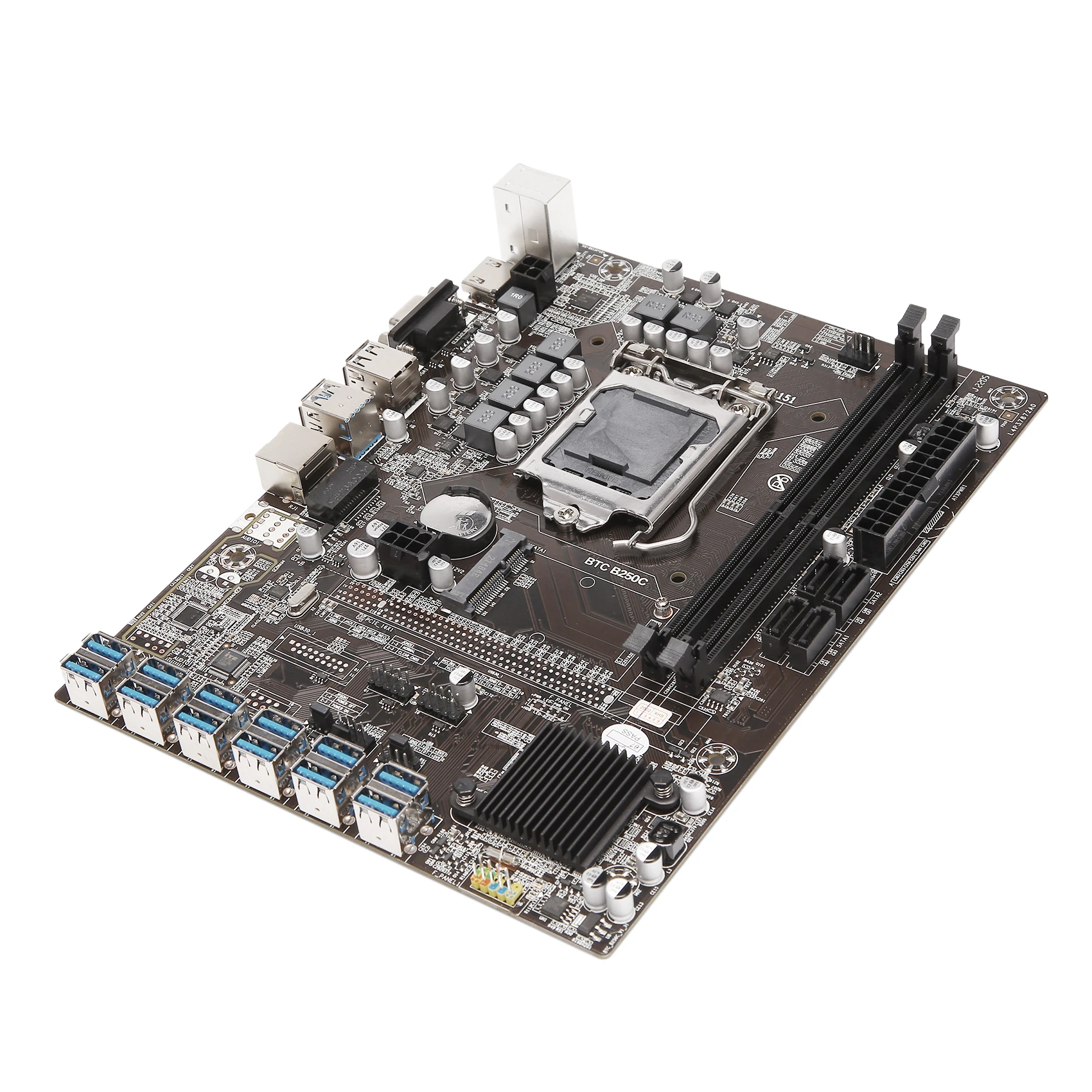Keyiyou BTC B250C Mining Motherboard 12X PCIE to USB3.0 Graphics Card ...