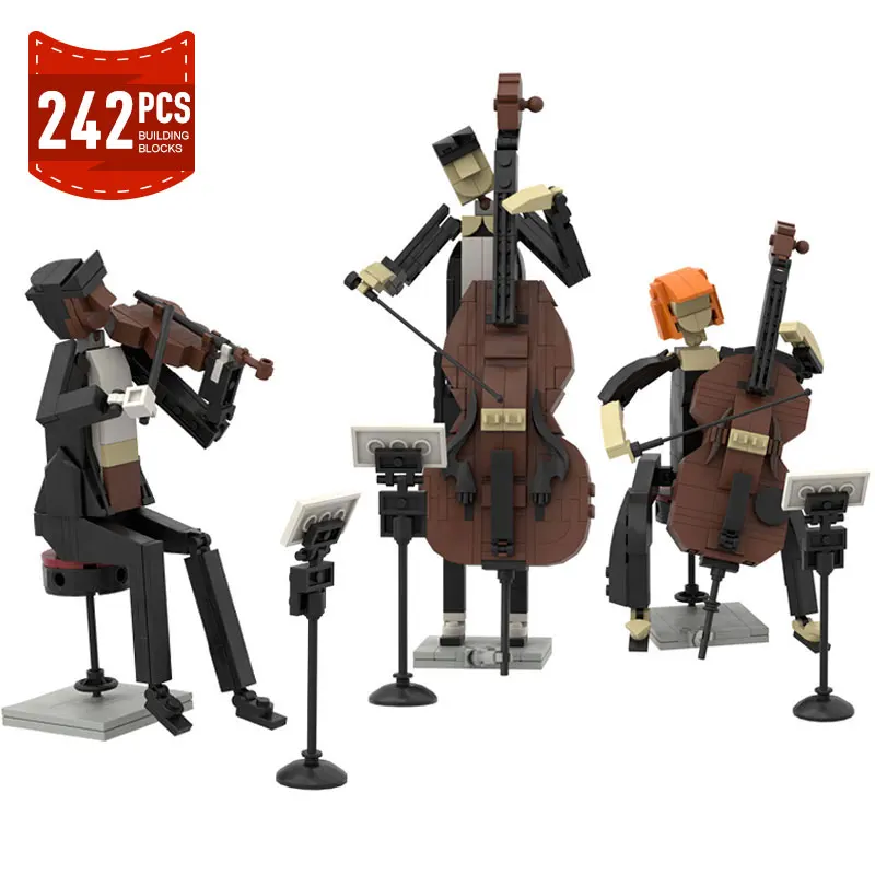 Musician Action Figures Decoration | Jazz Quartet Building Blocks - Moc ...