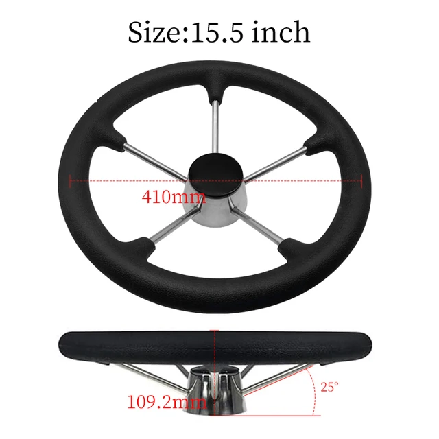 Marine Steering Wheel Boat Accessories Marine 11 Inch Stainless Steel 5 ...