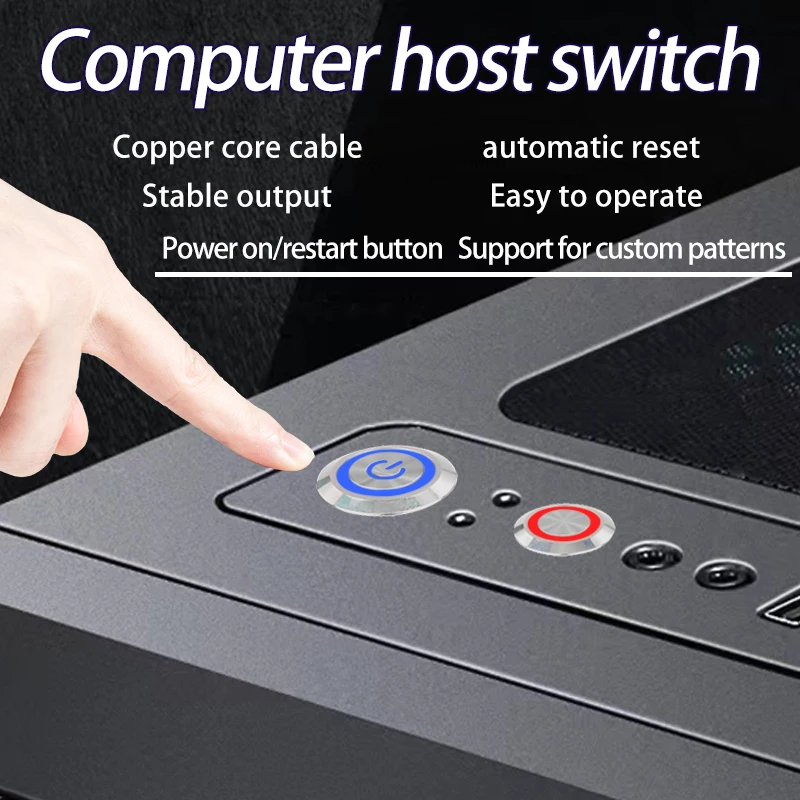 12-16-19-22mm-PC-LED-computer-host-power-reboot-metal-button-switch-DIY ...