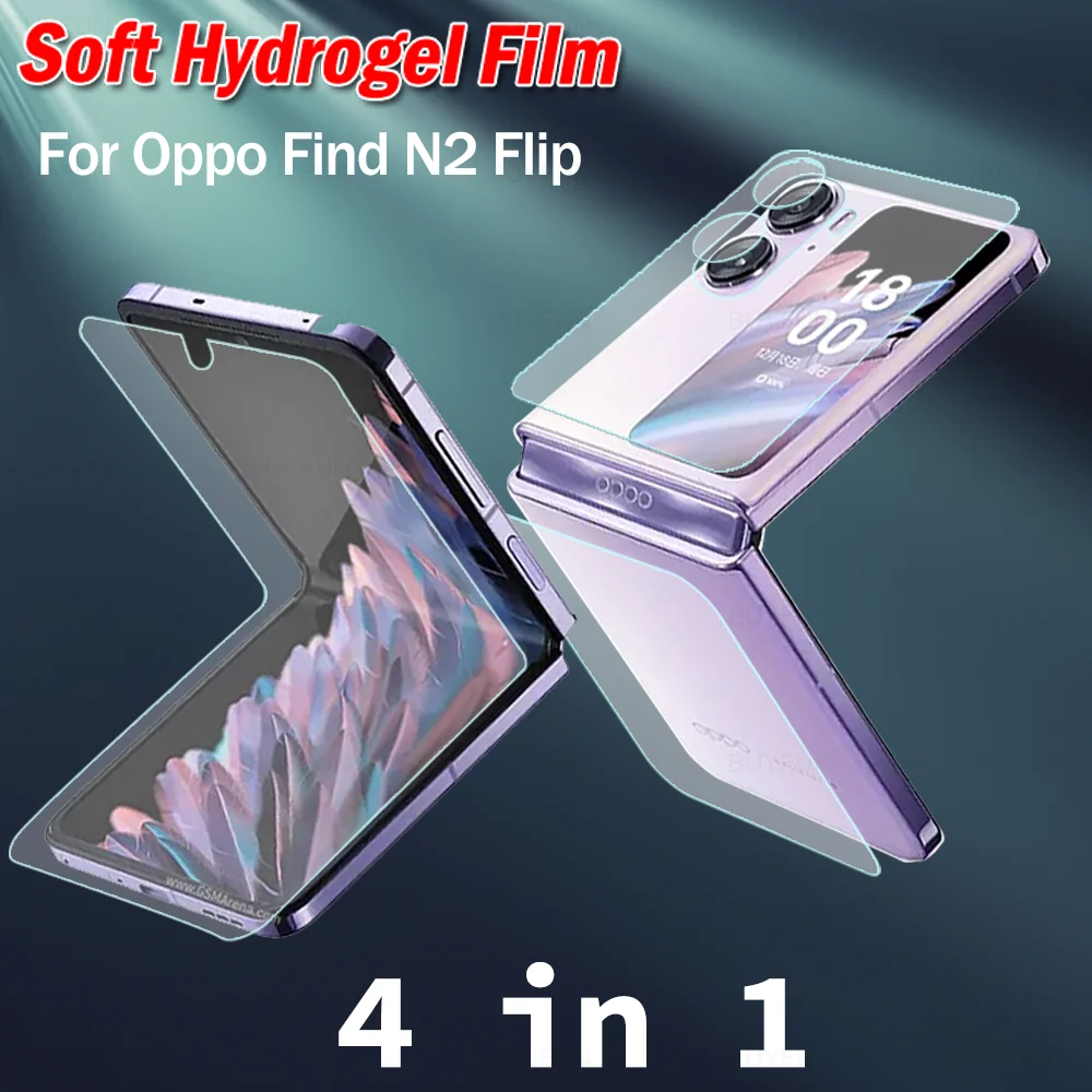 4in1 Front Back Hydrogel Film Lens Glass For Oppo Find N2 Flip CPH2437 ...