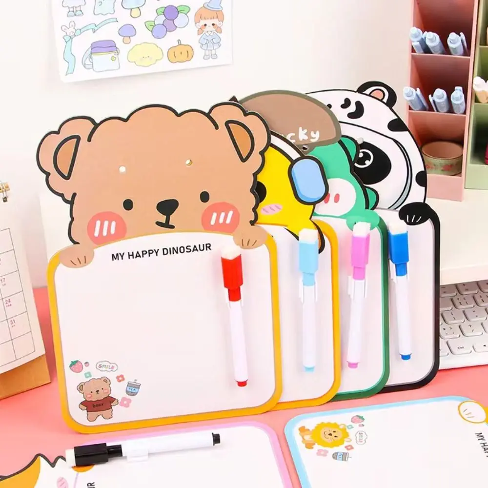 Reusable-Whiteboard-Notebook-Memo-With-Erasing-Pen-Cartoon-Animal-Shape ...