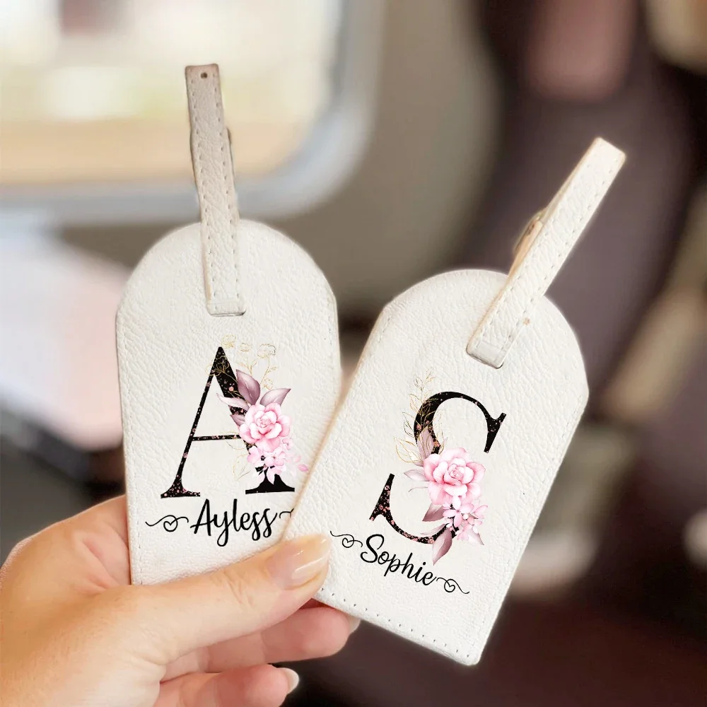 Personalised-Custom-Name-Pu-Leather-Luggage-Tag-Suitcase-Identifier-Label-Baggage-Boarding-Tags ...