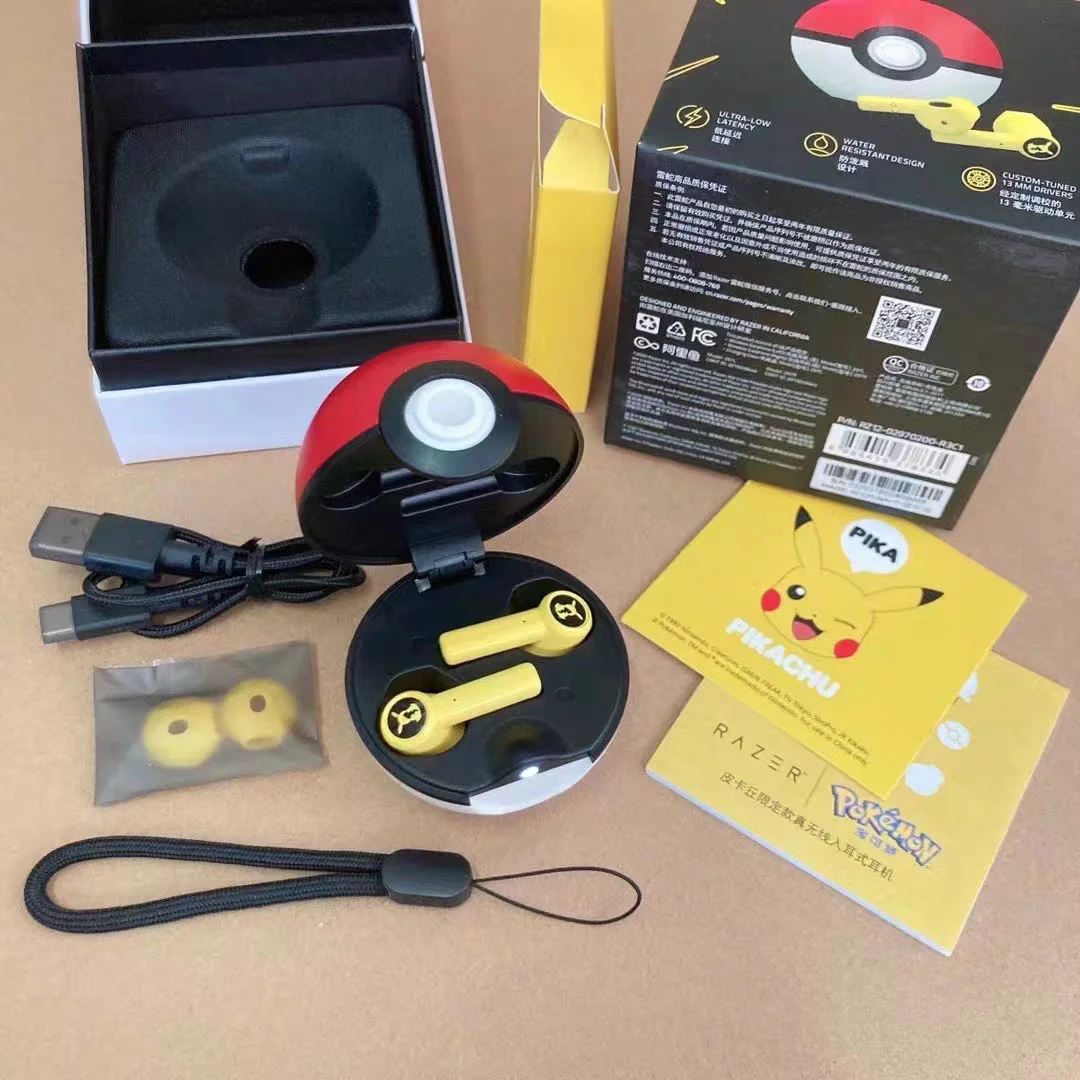 Pokemon Pikachu Razer Earphones Wireless Bluetooth 5.0 Sport Noise ...