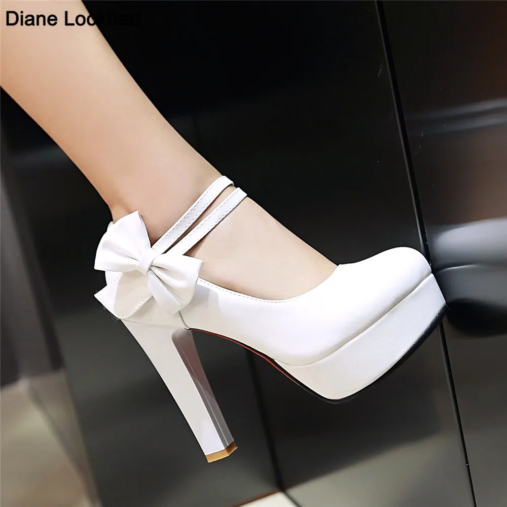 Spring-High-Heels-Women-Platform-Pumps-Ankle-strap-Shallow-Mouth-Single ...