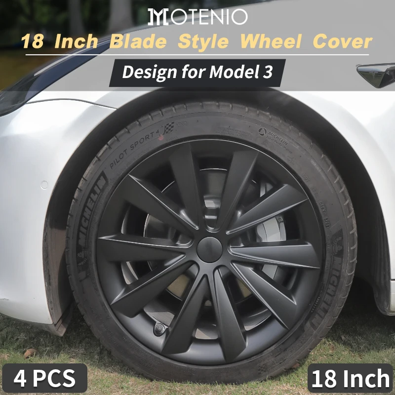 4PCS-Set-Hub-Cap-Design-for-Tesla-Model-3-2017-2023-Wheel-Hubcap-18inch ...