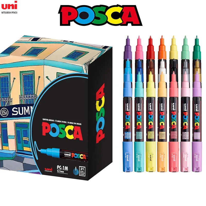 Posca-36-Colors-PC-1M-Paint-Marker-Extra-Fine-Point-0-7mm-Acrylic-Pen ...