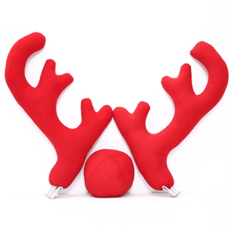 Christmas-Reindeer-Antlers-Nose-Car-Exterior-Decor-Antler-Ornament-for ...